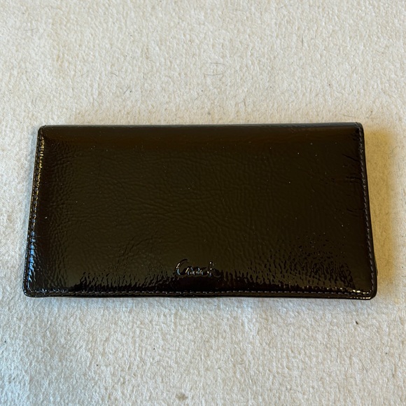 Coach | Bags | Coach Ashley Patent Leather Trifold Checkbook Wallet ...